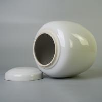 China Ceramic Funeral Urns Glossy White Jar Shape OEM Wholesale for sale