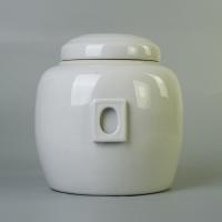 China Ceramic Funeral Urns Glossy White Jar Shape OEM Wholesale for sale