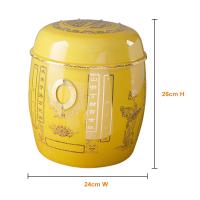 China Ceramic Adult Urns Yellow Gold Traditional Style OEM Wholesale for sale