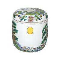 China Ceramic Adult Urns Hand-Painted Landscape OEM Wholesale for sale