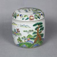 China Ceramic Adult Urns Hand-Painted Landscape OEM Wholesale for sale