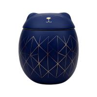China Ceramic Pet Urns Navy Cat Shape Gold Lines OEM Wholesale for sale