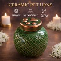 China Ceramic Pet Urns Copper Heart Paw Lid Wholesale Supply for sale
