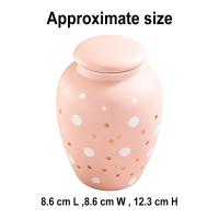 China Ceramic Pet Urns Cute Dot Pattern Private Label Supplier for sale