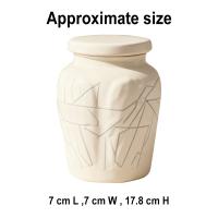 China Ceramic Pet Urns Custom Line Pattern Artwork OEM/ODM for sale
