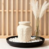 China Ceramic Pet Urns Custom Line Pattern Artwork OEM/ODM for sale