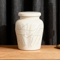 China Ceramic Pet Urns Custom Line Pattern Artwork OEM/ODM for sale