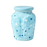China Ceramic Pet Urns Cute Blue Speckle Design B2B Supplier for sale