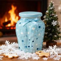 China Ceramic Pet Urns Cute Blue Speckle Design B2B Supplier for sale