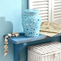 China Ceramic Pet Urns Cute Blue Speckle Design B2B Supplier for sale