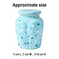 China Ceramic Pet Urns Cute Blue Speckle Design B2B Supplier for sale