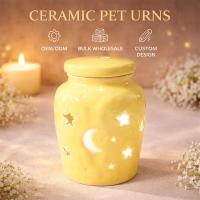 China Ceramic Pet Urns Cute Starry Theme Memorial Supplier for sale