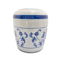 China Ceramic Pet Urns Glossy Finish Traditional Vine Design for sale