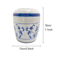 China Ceramic Pet Urns Glossy Finish Traditional Vine Design for sale