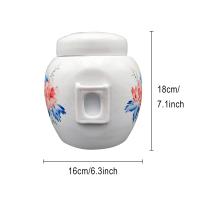 China Ceramic Pet Urns White Red Blue Floral Glossy OEM Wholesale for sale