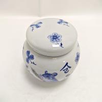 China Ceramic Pet Urns with Cute Blue Mouse Design for Pets for sale