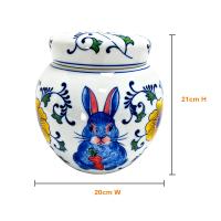China Charming Ceramic Pet Urns with Rabbit Design for sale