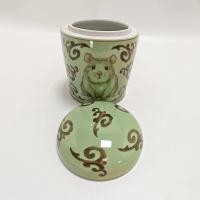 China Collectible Ceramic Pet Urns with Hand-Painted Art for sale