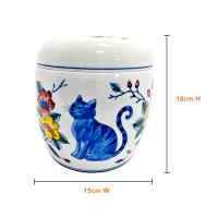 China Premium Cat Design Ceramic Pet Urns for B2B Buyers for sale