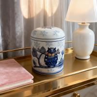 China Unique Owl Design Ceramic Pet Urns for Wholesale for sale