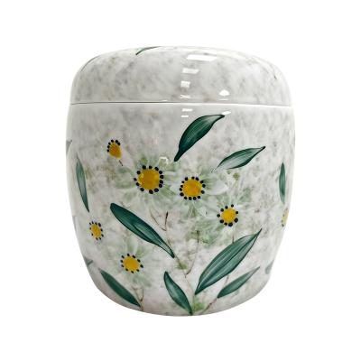 China Elegant Floral Ceramic Pet Urns for Wholesale Retail for sale