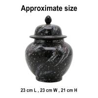 China Ceramic Jars Black Galaxy Pet Urn OEM Wholesale for sale