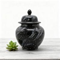 China Ceramic Jars Black Galaxy Pet Urn OEM Wholesale for sale