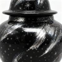 China Ceramic Jars Black Galaxy Pet Urn OEM Wholesale for sale