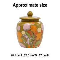 China Ceramic Jars Colorful Floral Pet Urn OEM Wholesale for sale