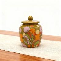 China Ceramic Jars Colorful Floral Pet Urn OEM Wholesale for sale