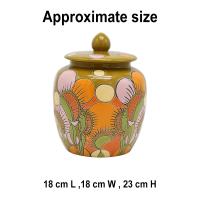 China Ceramic Jars Retro Floral Pet Urn OEM Wholesale for sale