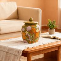 China Ceramic Jars Retro Floral Pet Urn OEM Wholesale for sale