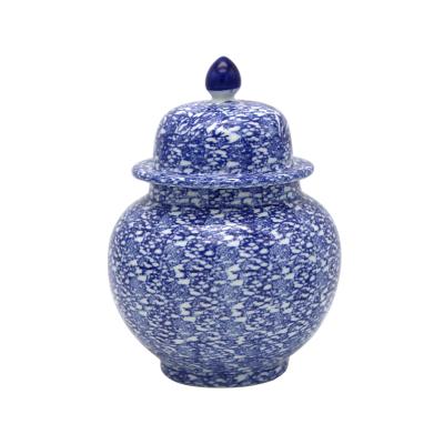China Ceramic Jars Giftable Blue Speckle Urn Boutique Collection for sale
