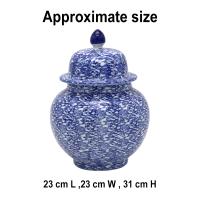 China Ceramic Jars Giftable Blue Speckle Urn Boutique Collection for sale