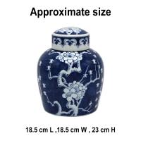 China Ceramic Jars Elegant Blue White Keepsake Urn Wholesale for sale