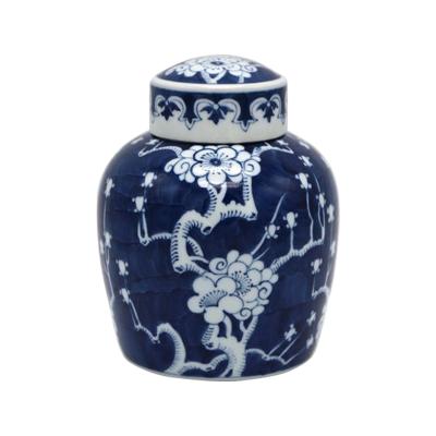 China Ceramic Jars Elegant Blue White Keepsake Urn Wholesale for sale