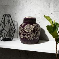 China Ceramic Jars Black Floral Pet Urn OEM Wholesale for sale