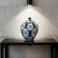 China Ceramic Jars Traditional Chinese Motif Pet Urn Bulk Supply for sale
