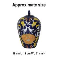 China Ceramic Jars Premium Flower Motif Memorial Urn Wholesale for sale