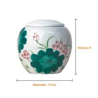 China Ceramic Jars Floral Tea Canister with Lid OEM Wholesale for sale