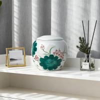 China Ceramic Jars Floral Tea Canister with Lid OEM Wholesale for sale