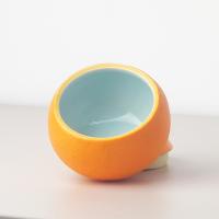 China Ceramic Jars Orange Fruit Shape Storage Canister with Lid for sale
