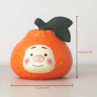 China Ceramic Jars Kawaii Orange Jar for Desk Small Items for sale