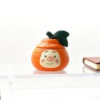 China Ceramic Jars Kawaii Orange Jar for Desk Small Items for sale