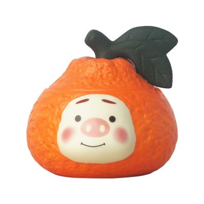 China Ceramic Jars Kawaii Orange Jar for Desk Small Items for sale
