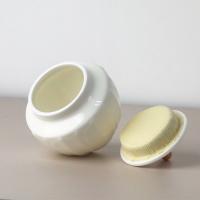 China Ceramic Jars Giftable White Canister Gold Accent Wholesale for sale