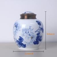 China Ceramic Jars White Blue Flower Storage Canister OEM for sale