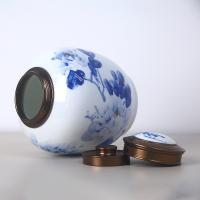 China Ceramic Jars White Blue Flower Storage Canister OEM for sale