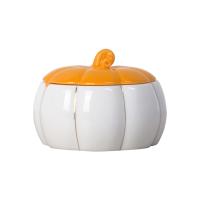 China Ceramic Jars Cute Pumpkin Jar for Candy Snacks for sale