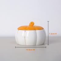 China Ceramic Jars Cute Pumpkin Jar for Candy Snacks for sale